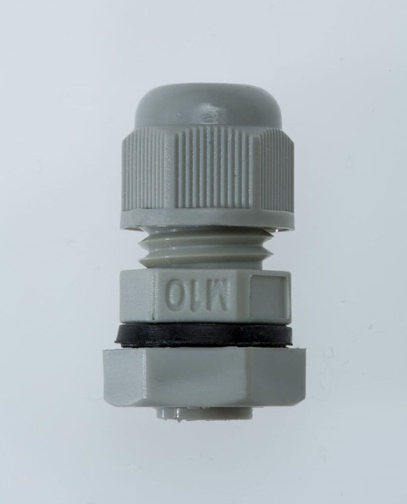 Cable Gland, GREY, M10, UL Nylon 66