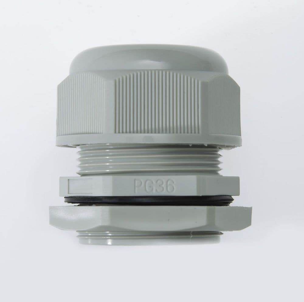 Cable Gland, GREY, PG36, 22-32mm, UL Nylon 66