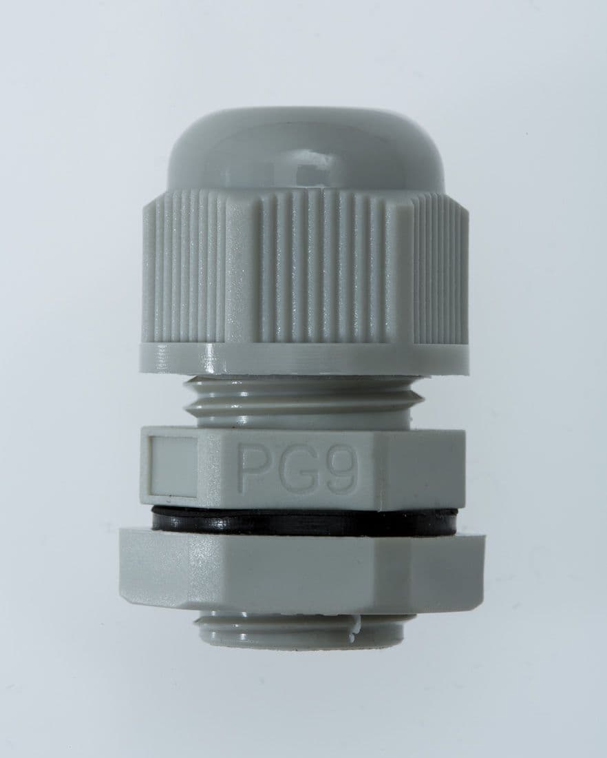 Cable Gland, GREY, PG9, 4-8mm, UL Nylon 66
