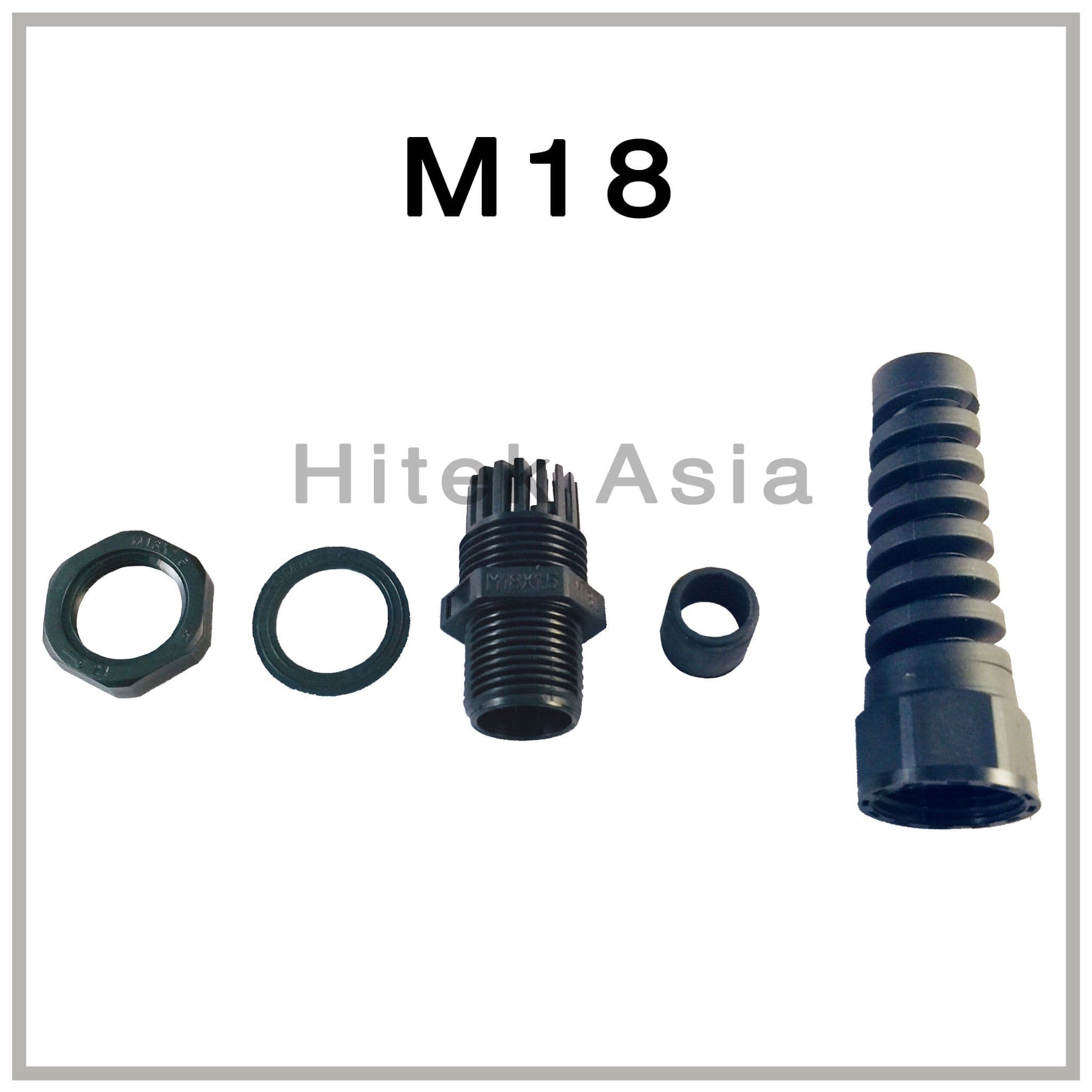 SCG-M18L-10B M18 x 1 5 Spiral Cable Gland Black UL Nylon 66 IP68 4-10mm