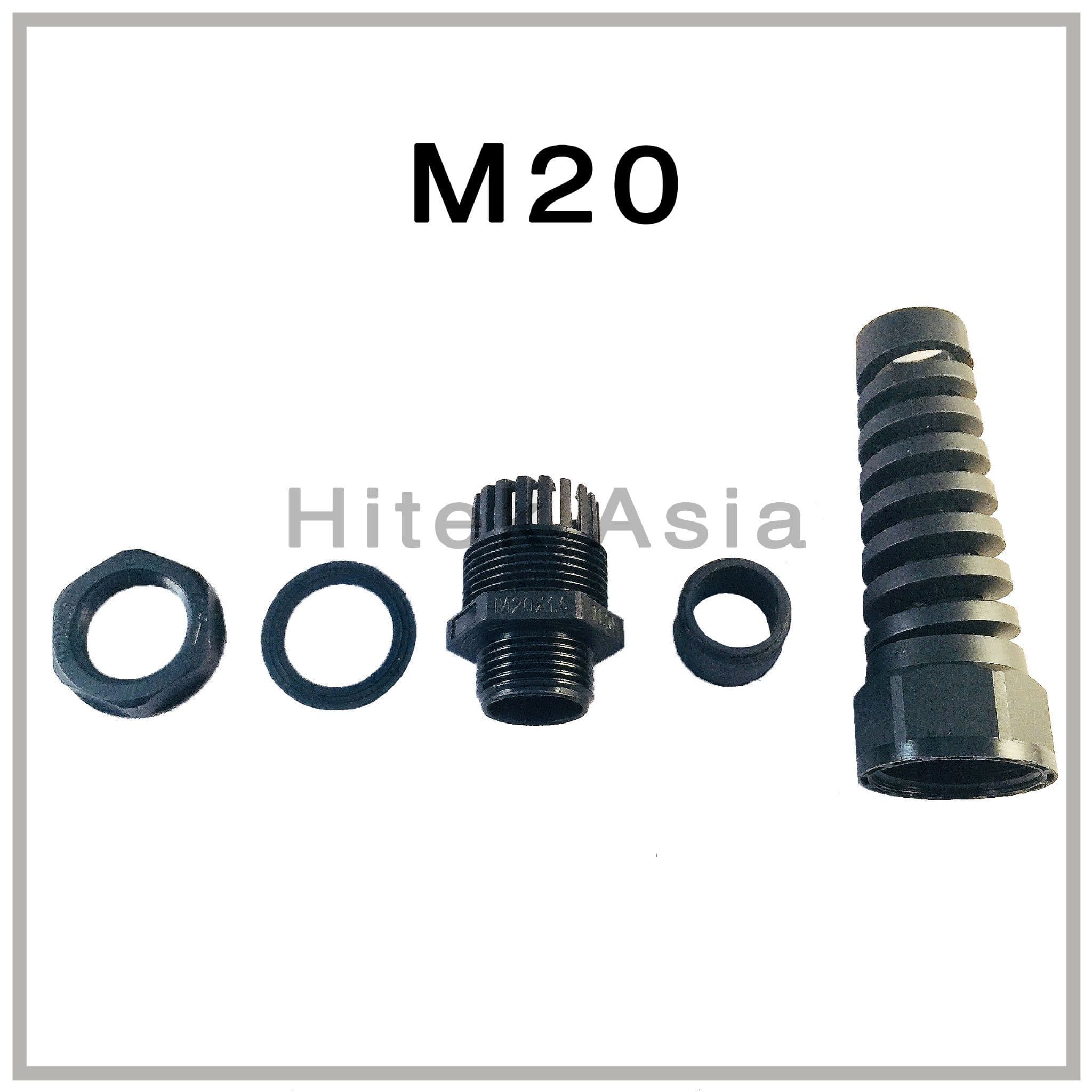 SCG-M20-13 5B M20 x 1 5 Spiral Cable Gland Black UL Nylon 66 IP68 8-13 5