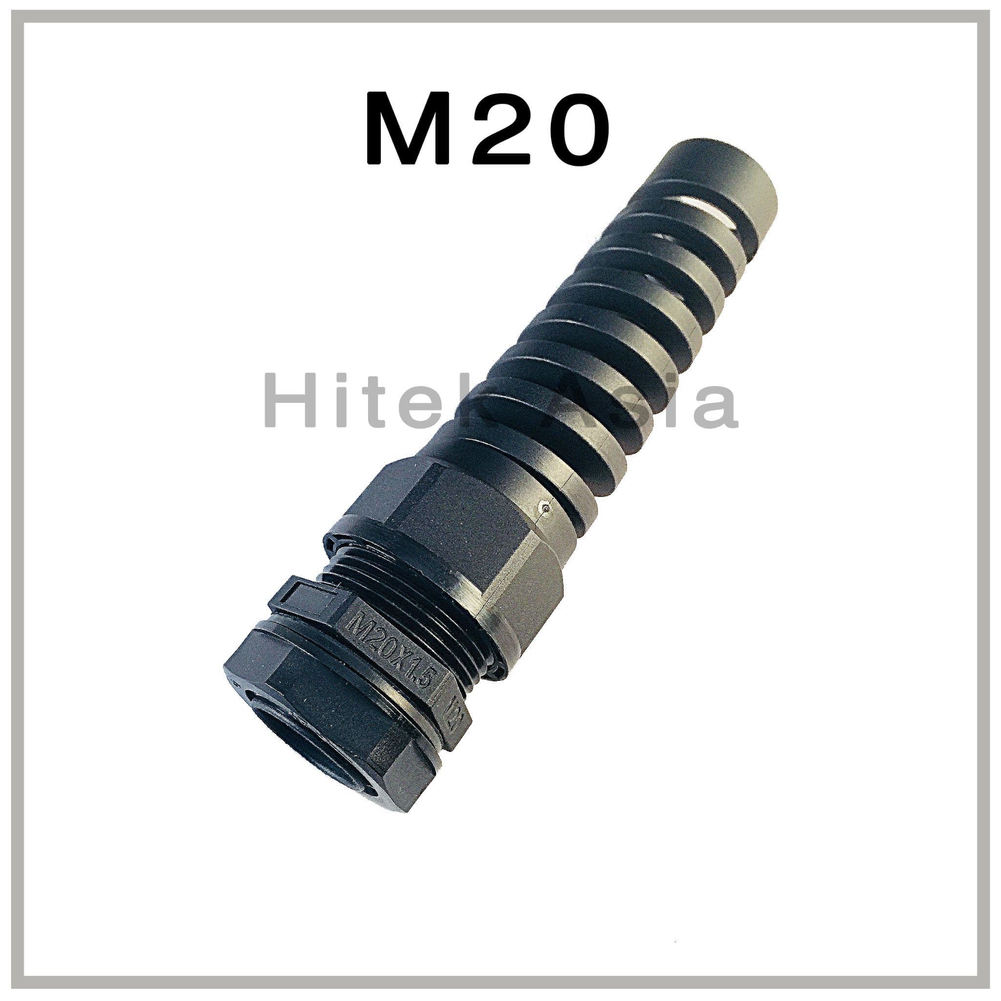 SCG-M20-13 5B M20 x 1 5 Spiral Cable Gland Black UL Nylon 66 IP68 8-13 5