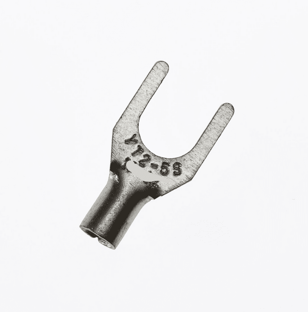 Insulated Fork Terminals #6 Narrow 16-14 AWG Non-Insulated Fork Crimp ...