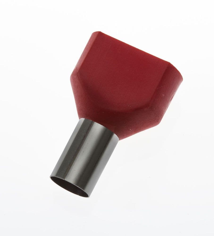 Twin, Bootlace Ferrule, 16mm2, RED, 14mm, TE16-14-RED (Pack of 100)