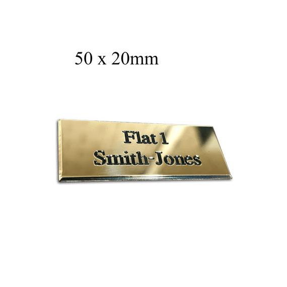 Small engraved brass plate 5 size options