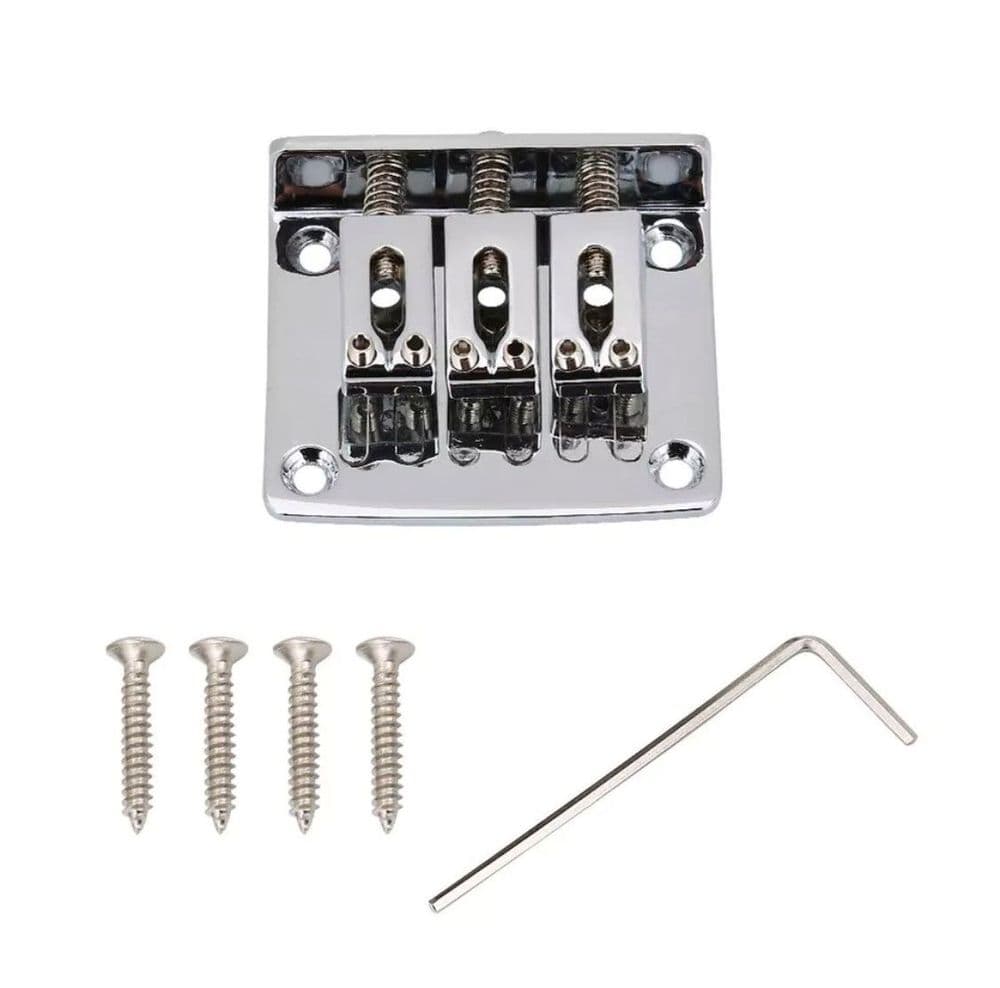 3 String Hardtail Adjustable Bridge Silver