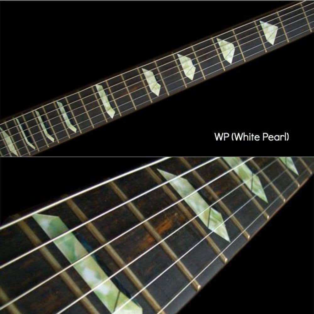 Pyramid White Silver Fret Markers Inlay Sticker Decal Guitar