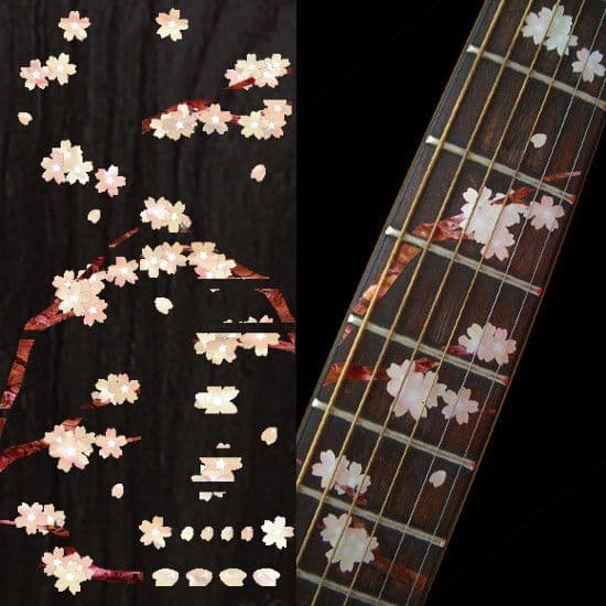 SAKURA /Cherry Blossom Tree Fret Markers Inlay Stickers Guitar