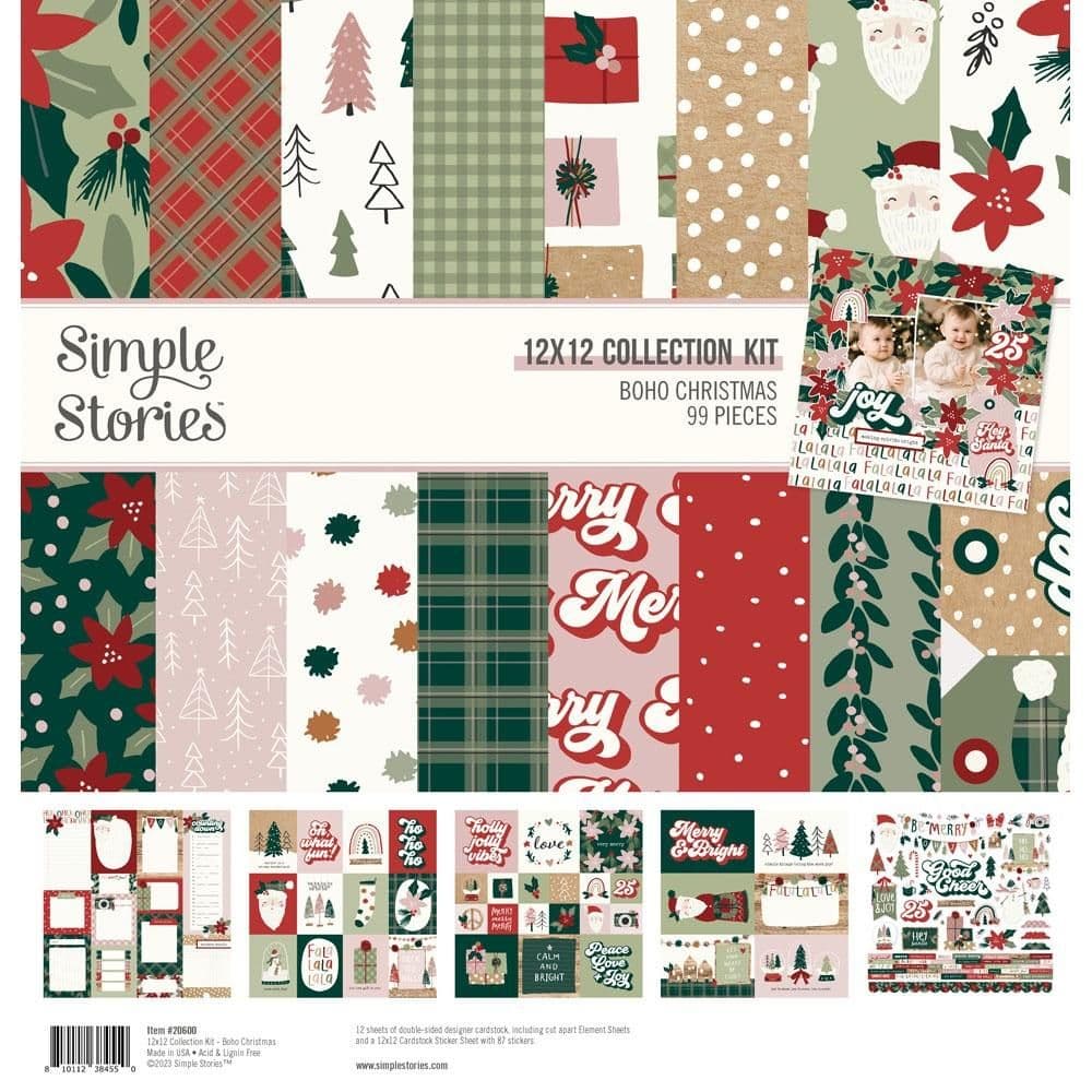 Simple Stories Collection Kit - Boho Christmas