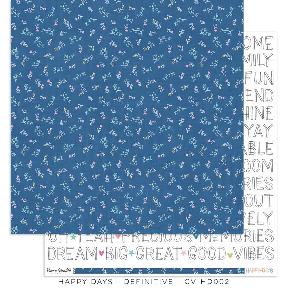 Cocoa Vanilla Studios 12x12 Paper - Happy Days - Definitive