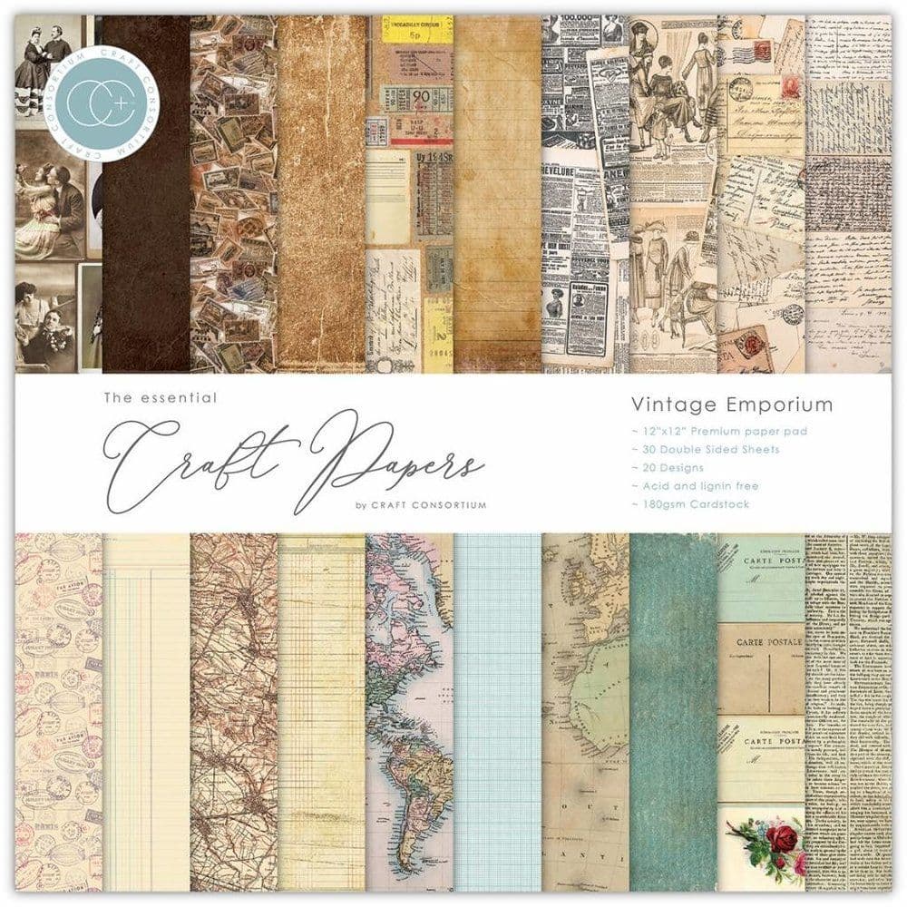 Craft Consortium 6x6 Paper Pad - Vintage Emporium