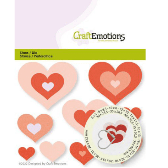 Craft Emotions Die - Basic Hearts