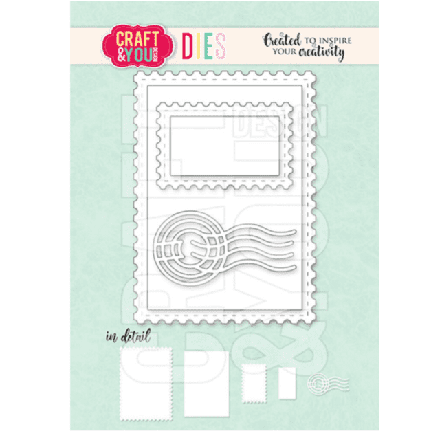Craft & You Designs Cutting Dies - ATC Frame with Stamp