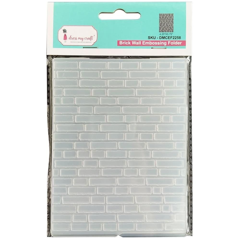 Dress My Craft Embossing Folder - Brick Wall