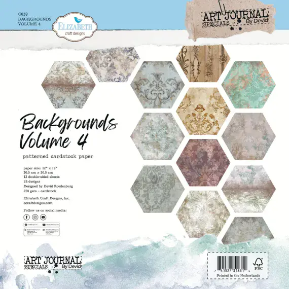 Elizabeth Craft 12x12 Paper Pack - Hello You Backgrounds Volume 4