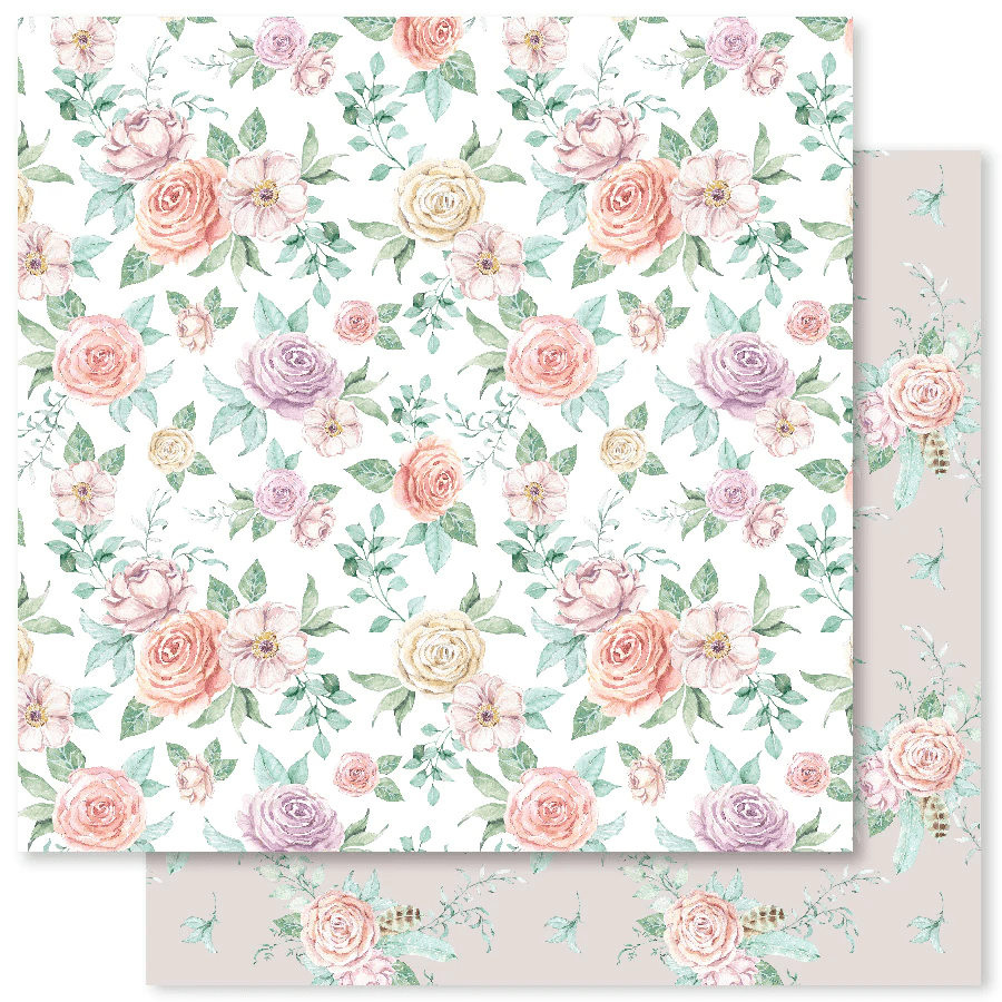 Paper Rose 12x12 paper - Rambling Rose A