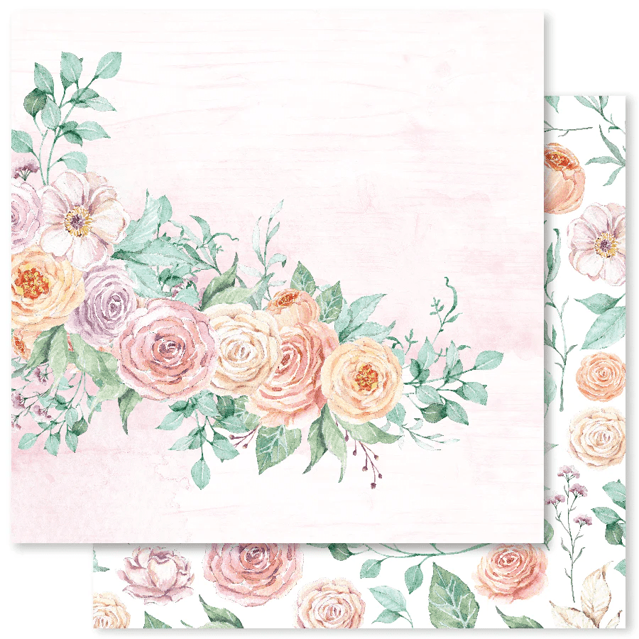 Paper Rose 12x12 paper - Rambling Rose D