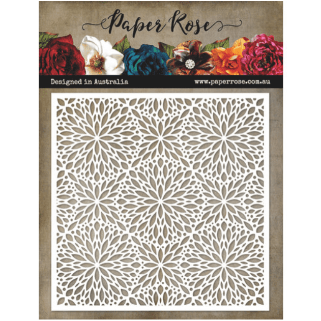 Paper Rose 6x6 Stencil - Pinwheel Surprise