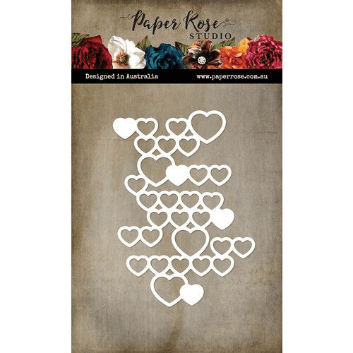 Paper Rose Cutting Die - Heart Stack Texture