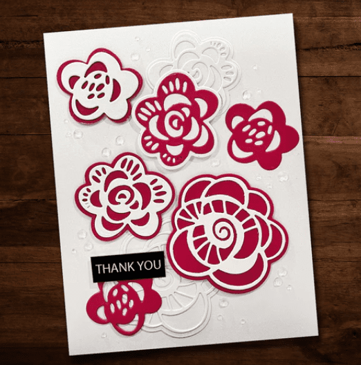 Paper Rose Cutting Die - Layered Doodle Flower 3