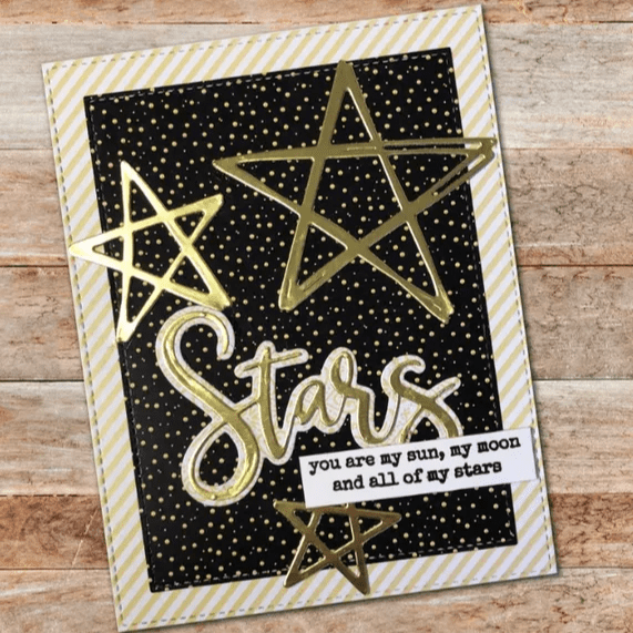 Paper Rose Cutting Die - Scribbled Stars