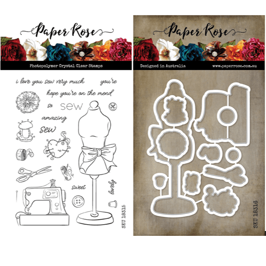 Paper Rose Stamp and Die Set - Sew Lovely