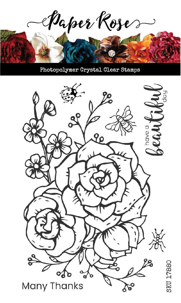 Paper Rose Stamp Set - Beautiful Day