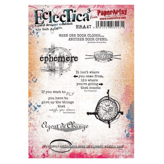 PaperArtsy Eclectica E Seth Apter 47 Mounted Rubber Stamp Set - ESA47