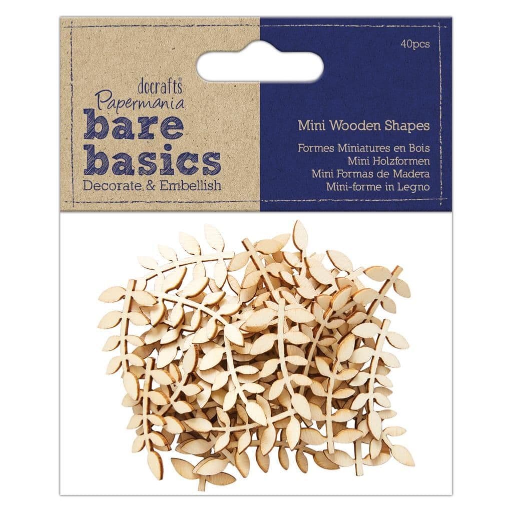 Papermania Bare Basics - Wooden Vine Leaf Shapes