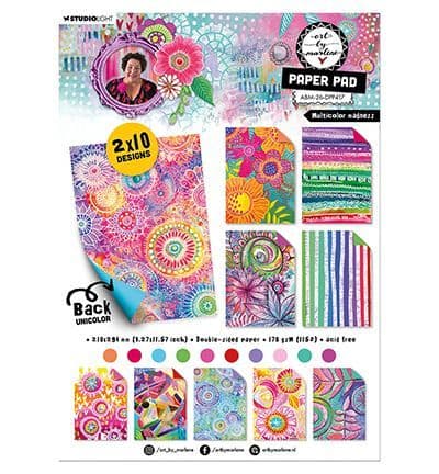 PRE-ORDER Studio Light Paper Pad - Art by Marlene Multicolor Madness nr 417
