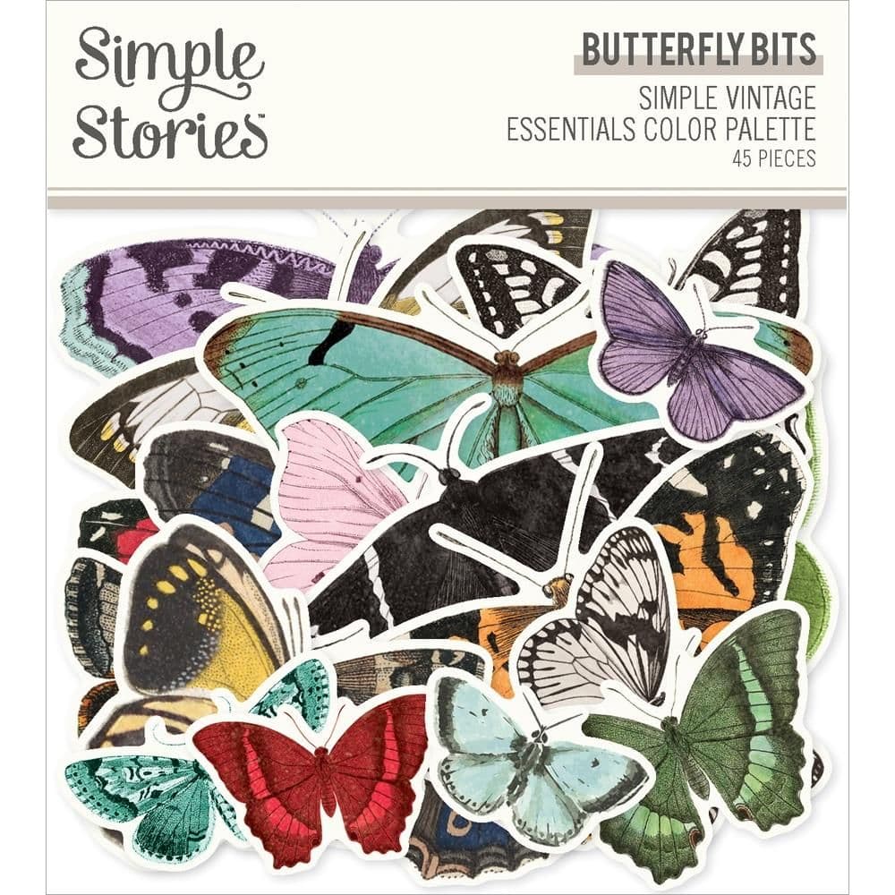 Simple Stories Butterfly Bits - Simple Vintage Essentials Color Palette