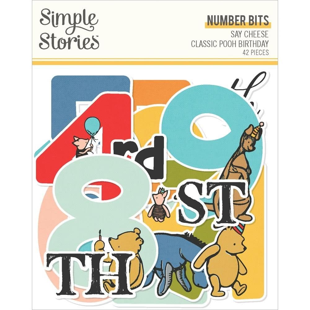 Simple Stories Number Bits - Say Cheese Classic Pooh Birthday
