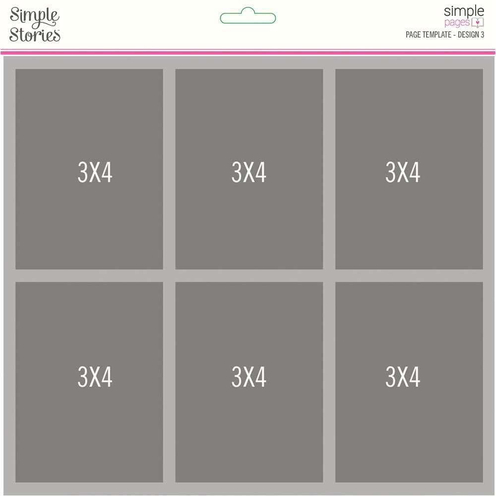 Simple Stories Simple Pages Page Template - Design 3 - 3x4