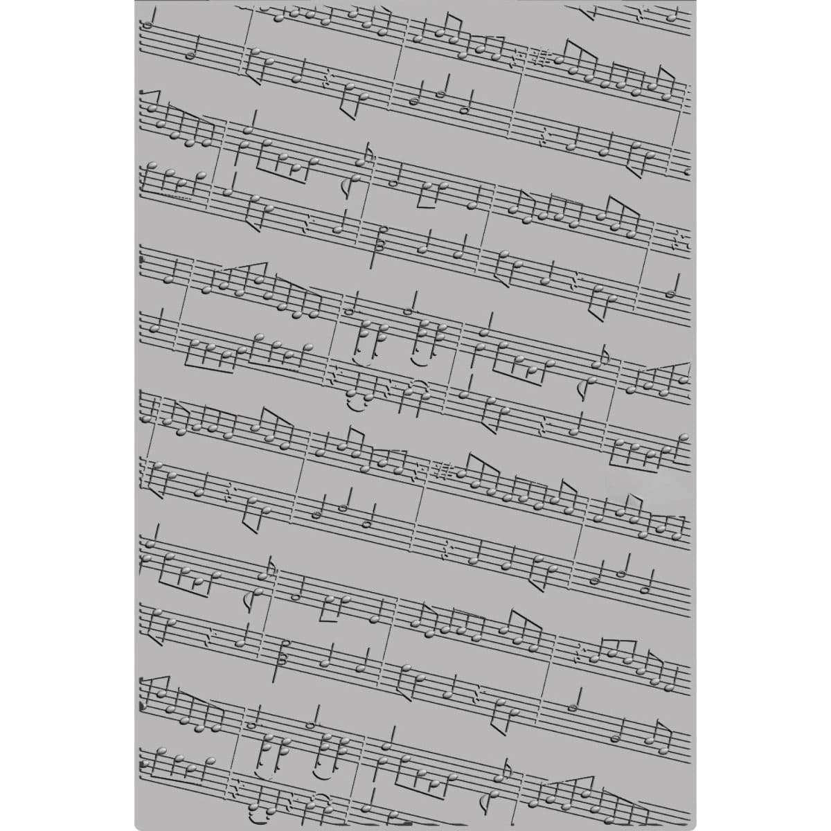 Sizzix 3-D Textured Impressions Embossing Folder - Musical Notes