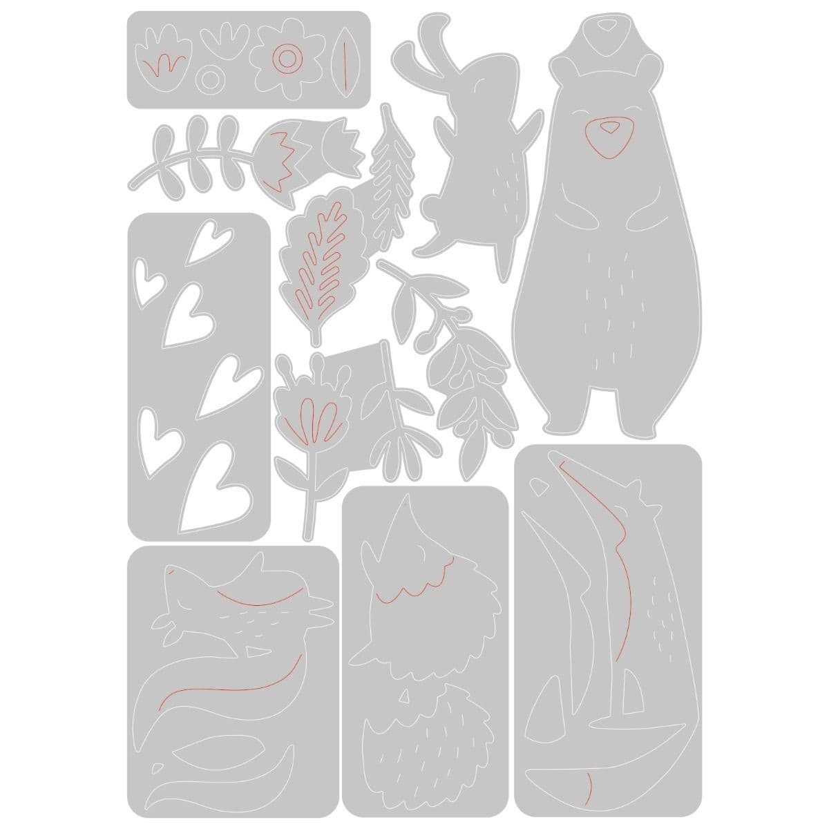 Sizzix - Thinlits Die Set 11pk - Quirky Animals