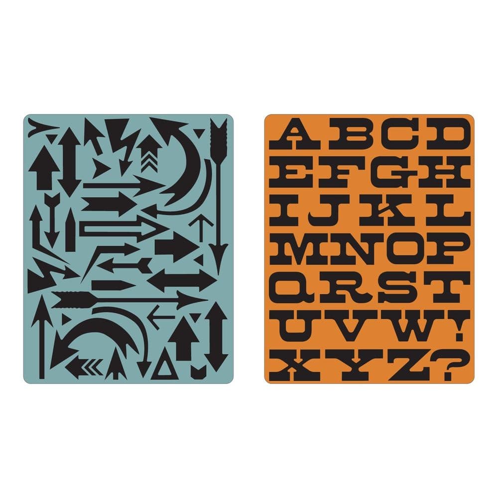 Sizzix Tim Holtz Texture Fades A2 Embossing Folders - Arrows ...