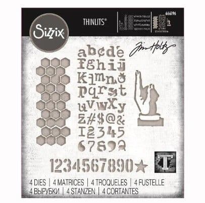 Sizzix Tim Holtz - Thinlits Die Set 4pk - Mixed Media Madness