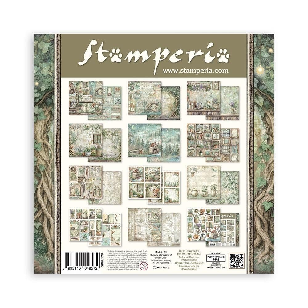 Stamperia 12x12 Paper Pad - Herbarium Silvae