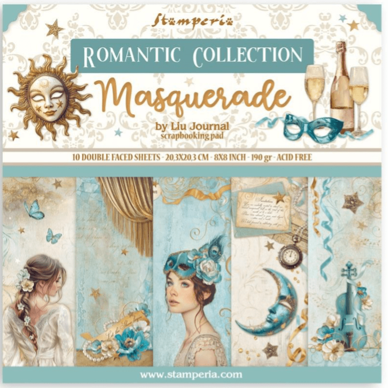 Stamperia 8x8 Paper Pad - Masquerade