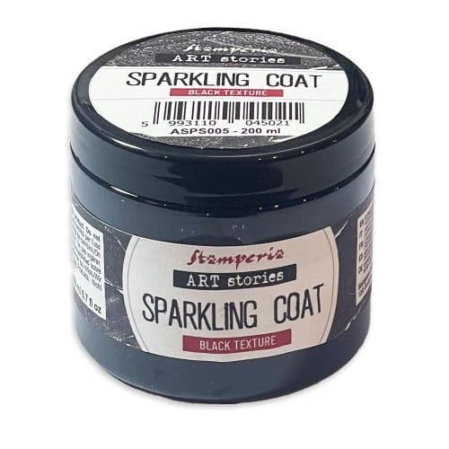 Stamperia Art Stories Sparkling Coat Texture Paste - Black