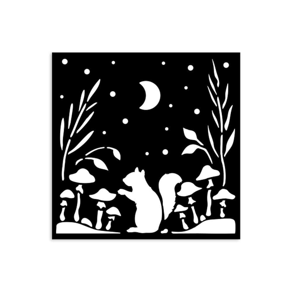 Stamperia Thick Stencil - Herbarium Silvae Squirrel