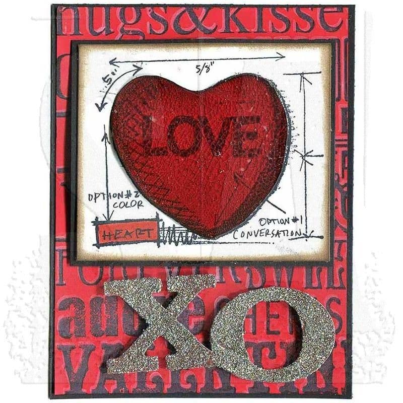 Stampers Anonymous Tim Holtz Cling Mount Stamp Set - Valentine ...