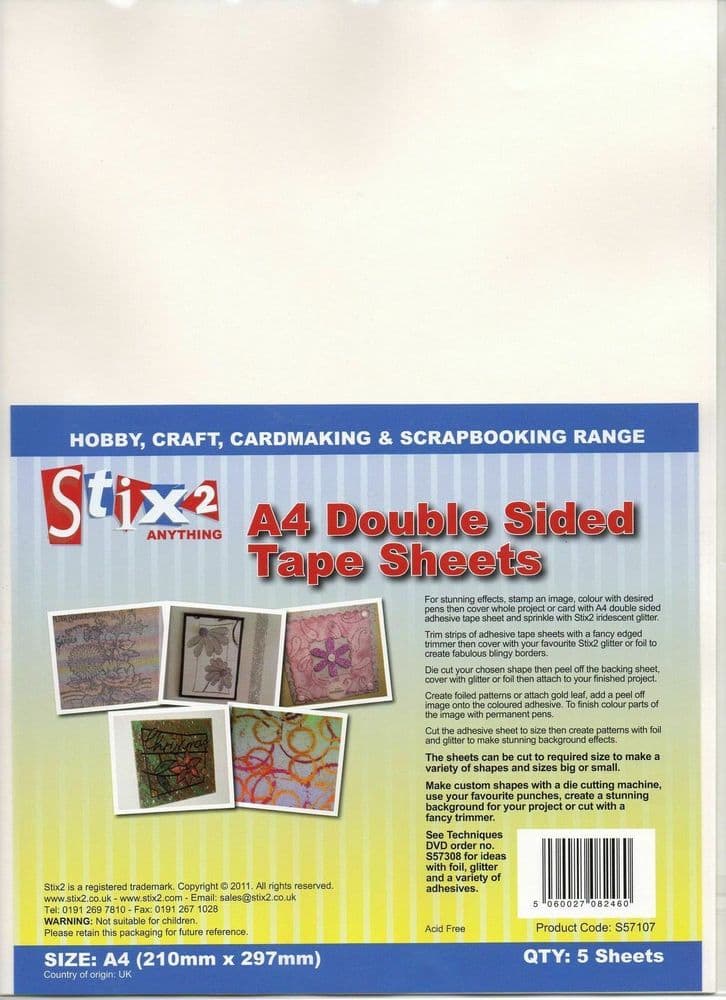 Stix2 A4 Double-Sided Adhesive Tape Sheets