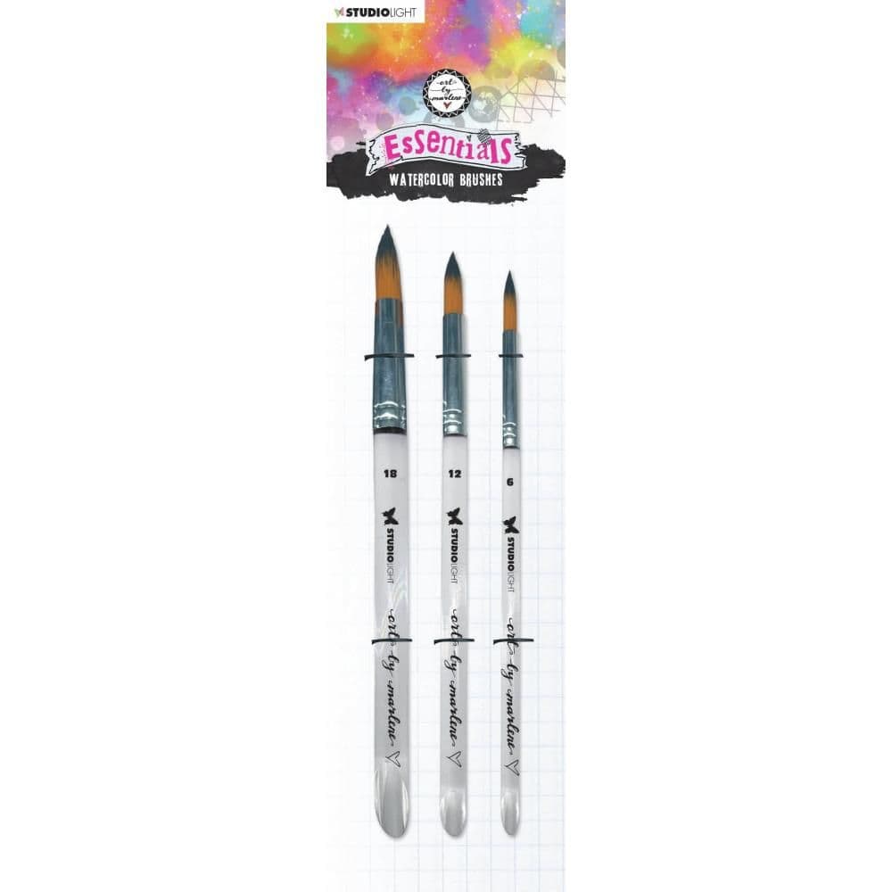 Studio Light Art By Marlene Essentials Paint Brushes Set - Watercolor 3pcs