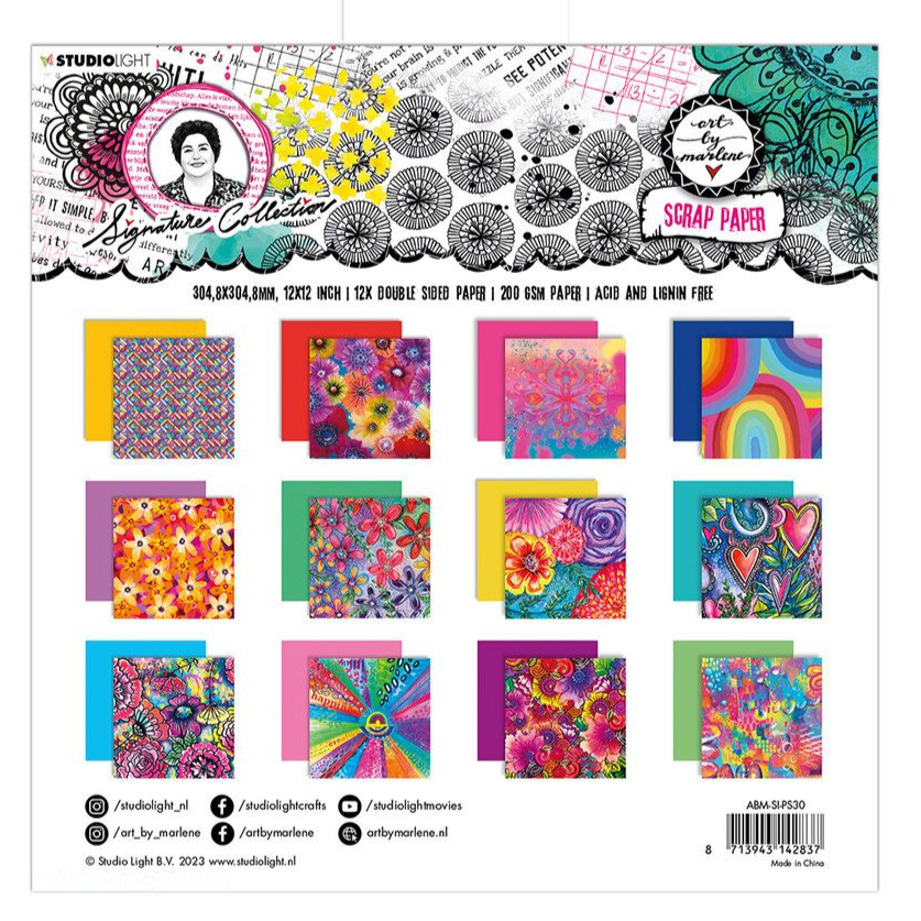 Studio Light Art By Marlene Scrap Paper - Signature Collection