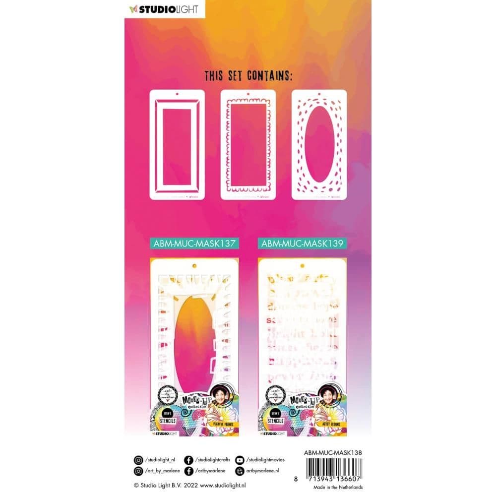 Studio Light Art By Marlene Stencils - Mixed Up Collection nr 138 Basic ...