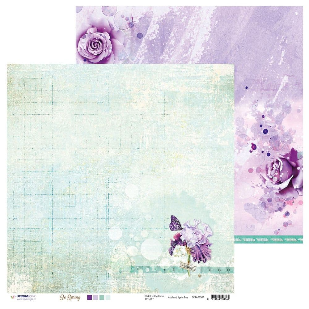 Studio Light D Sided 12x12 - So Spring nr 03 - SCRAPSS03