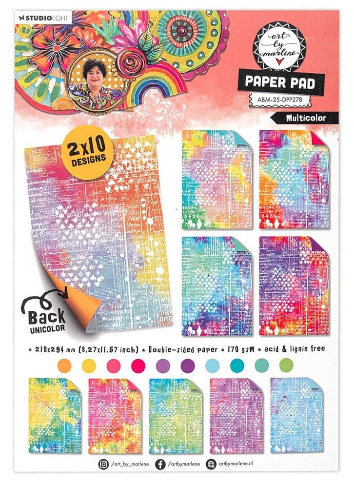 Studio Light Design Paper Pad - Art By Marlene Nr 278 - Multicolor