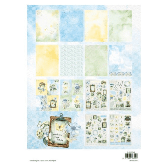 Studio Light Designer Die-cut Paper Pad Spring Wings Nr 412