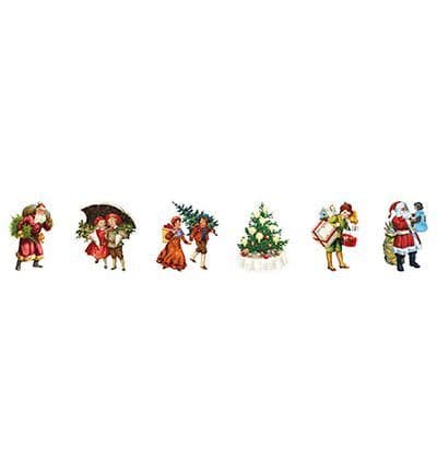 Studio Light Transparent Stickers on Roll - Vintage Christmas Celebration